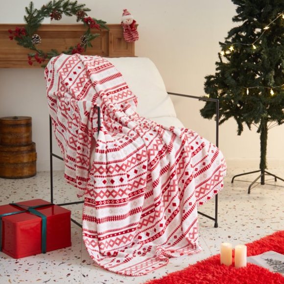 Holiday Time | Bedding | Holiday Time Plush Throw 5 X 60 Christmas ...
